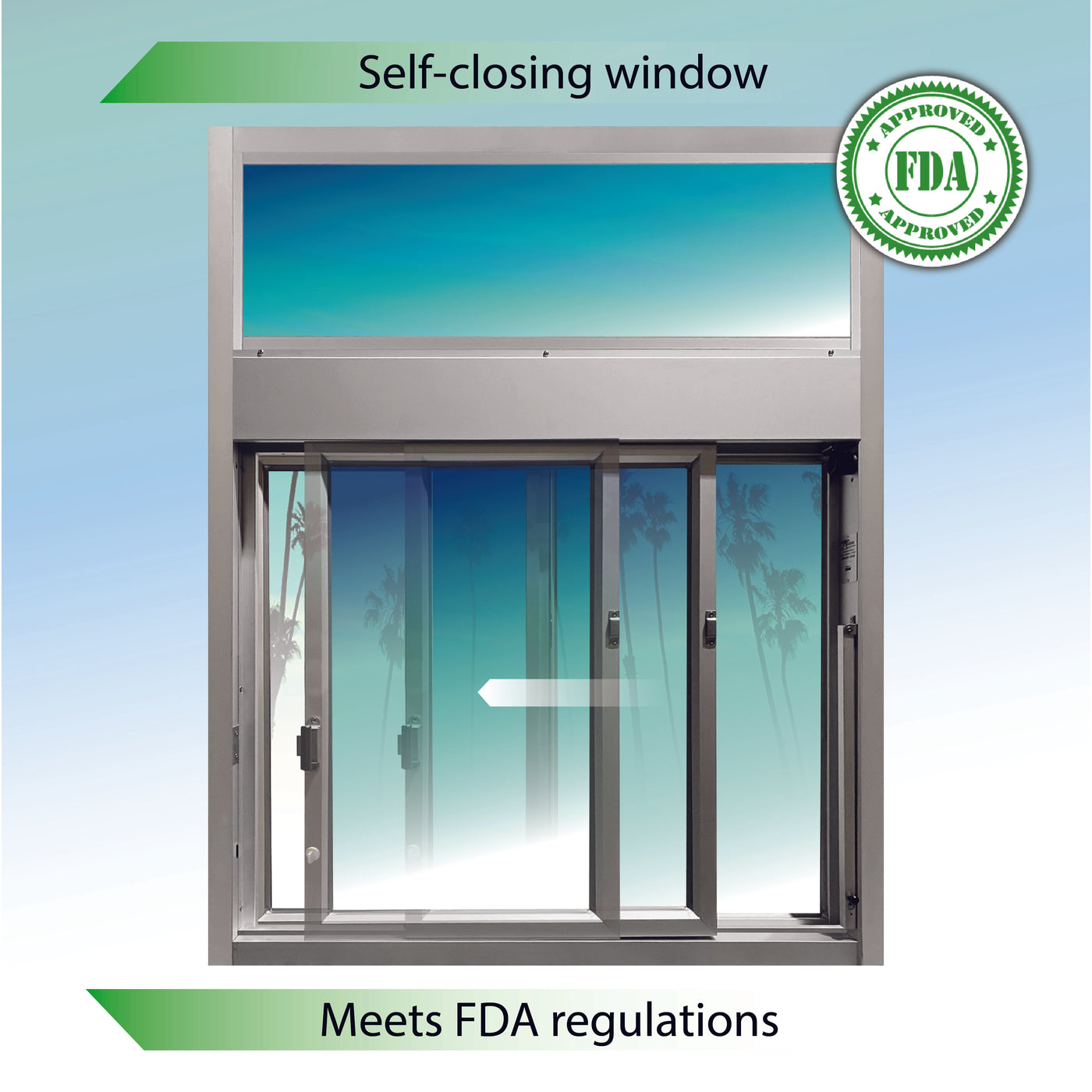 Ready Access 600 Insulated Low-E Self Closing Drive-Thru Slider Window ...