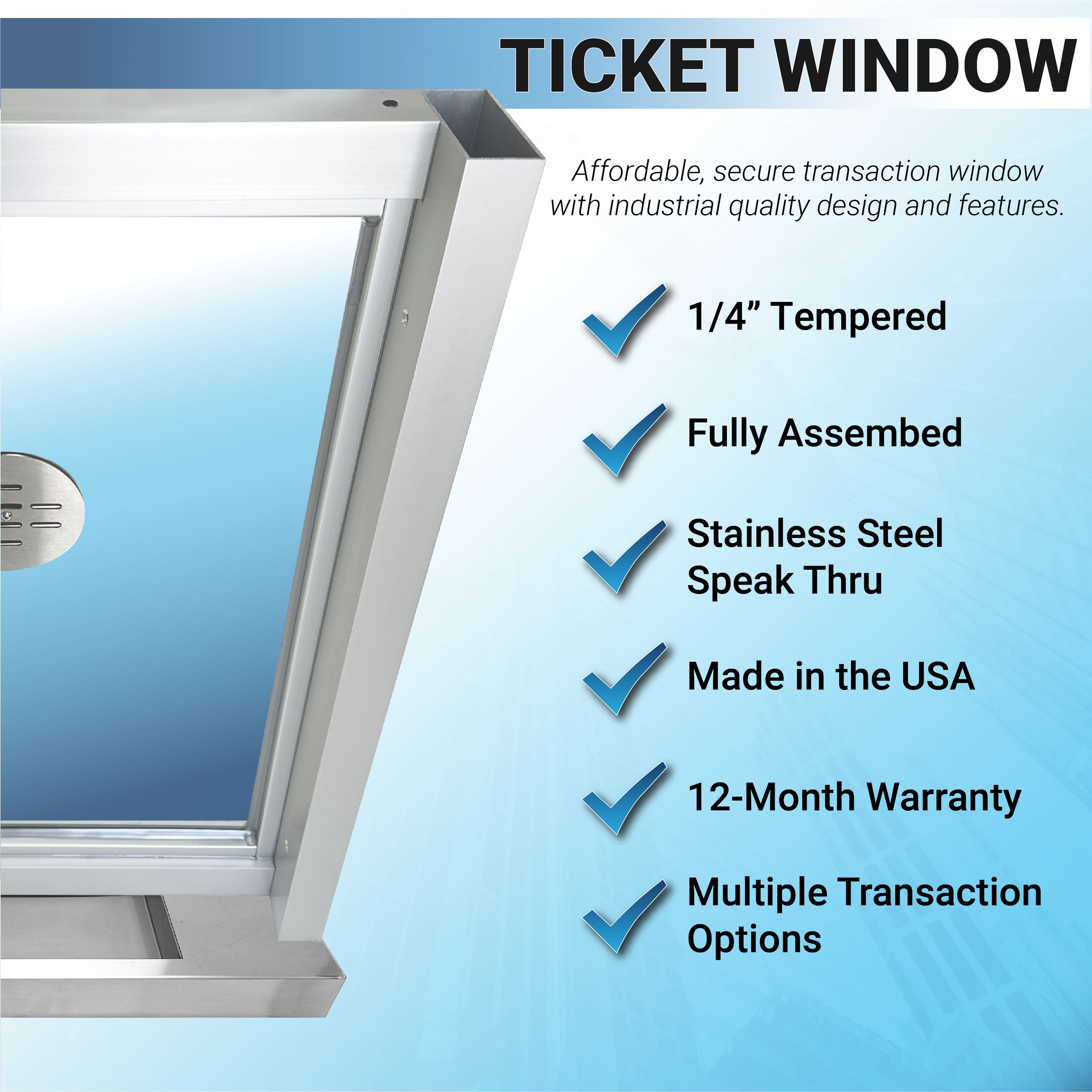 Ready Access 503 Ticket Window, Teller Window, Cashier Window ...
