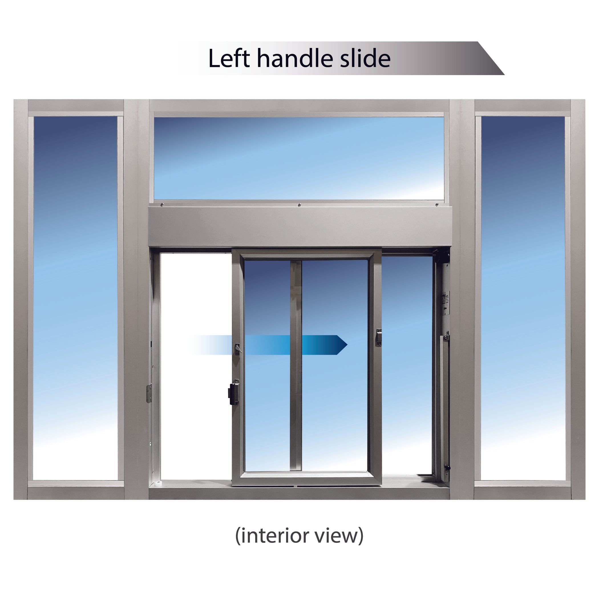 Ready Access 275 Self Closing Drive-Thru Slider Window with Transom an ...