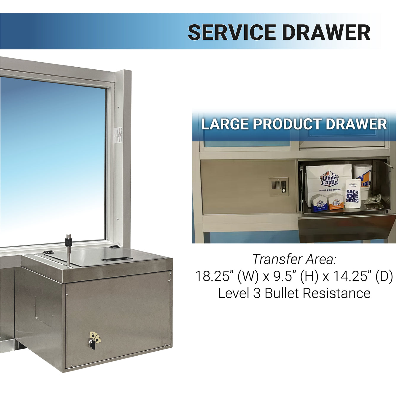 Ready Access 603 | 47 ½”(W) x 58 ½”(H) Security Combo Transaction Wind ...