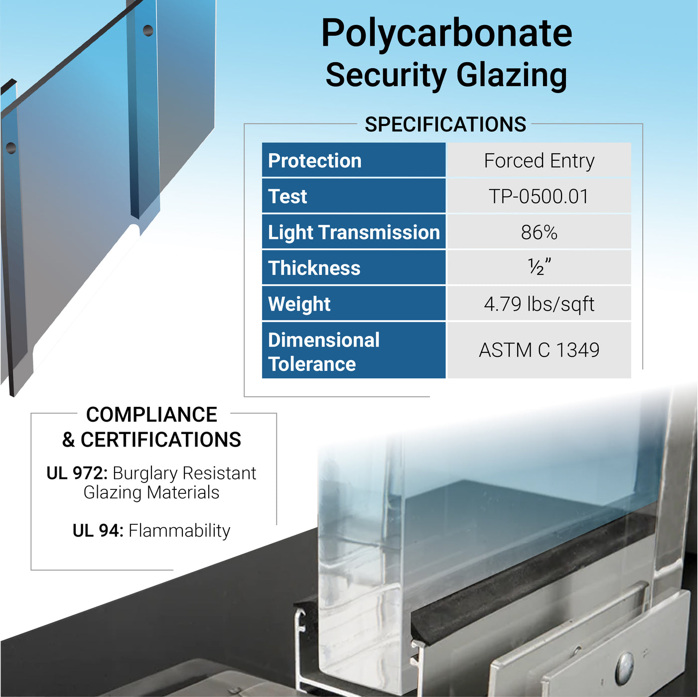CSE-TWB | Baffle (Roxbury) Interior Transaction Security Window ...