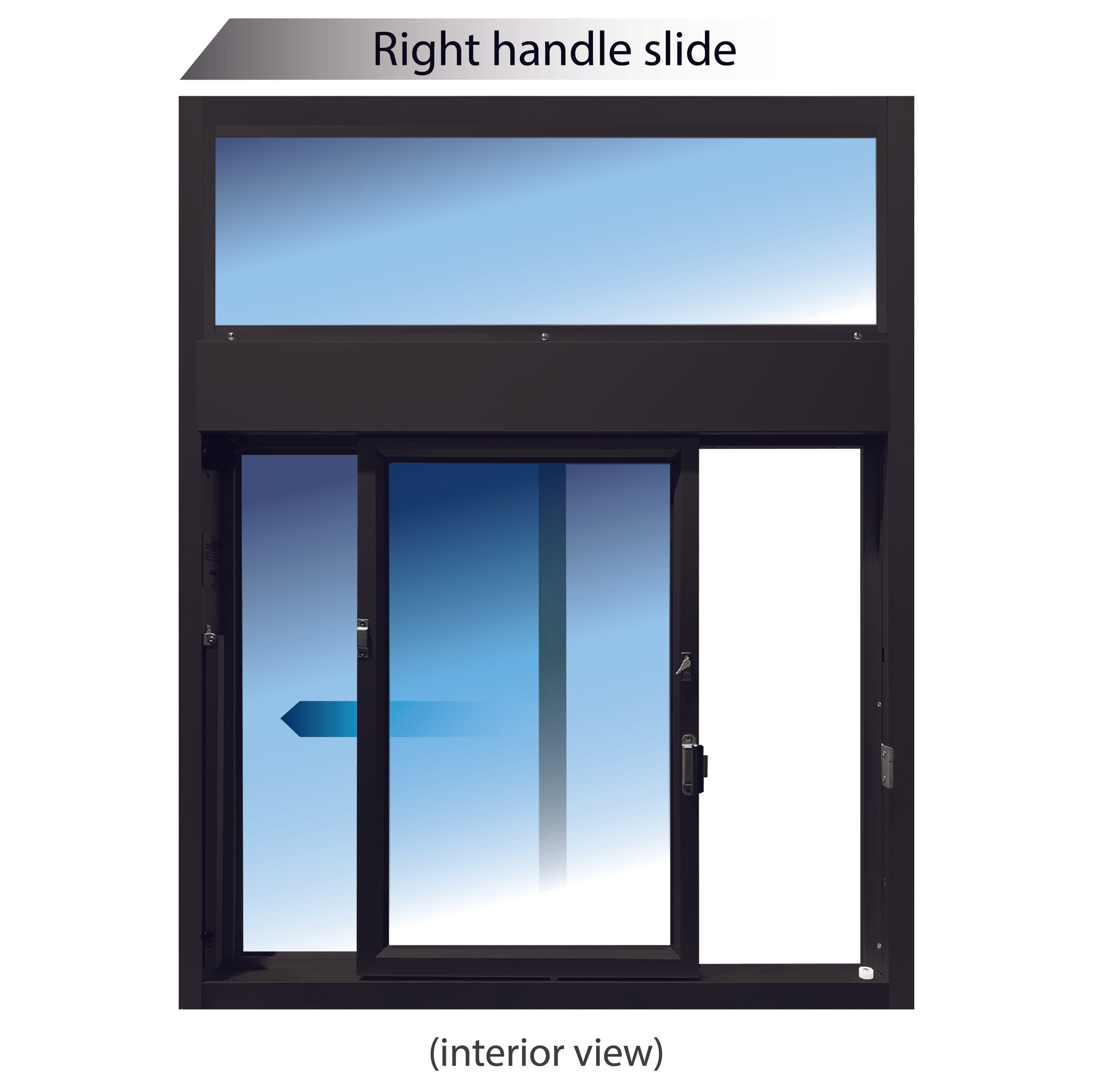 Ready Access 275 Self Closing Drive-Thru Slider Window with Transom ...