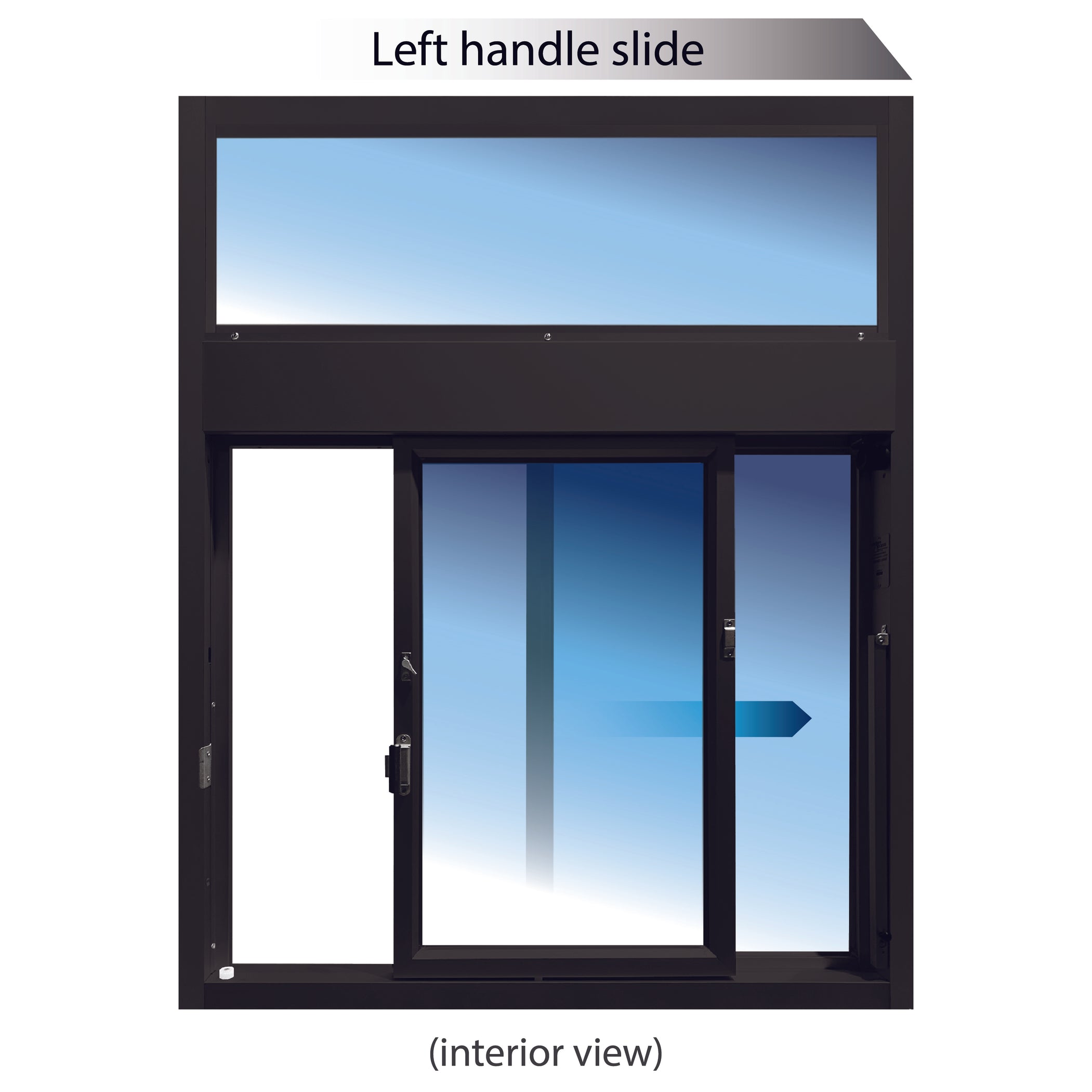 Ready Access 275 Self Closing Drive-Thru Slider Window with Transom ...