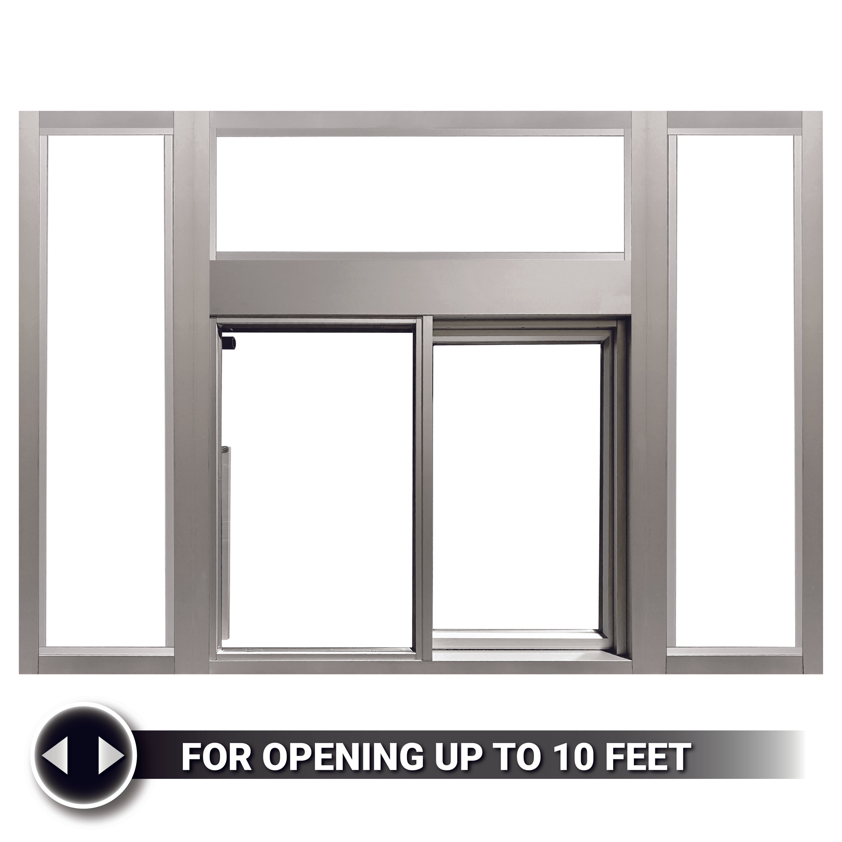 Ready Access 275 Self Closing Drive-Thru Slider Window with Transom an ...