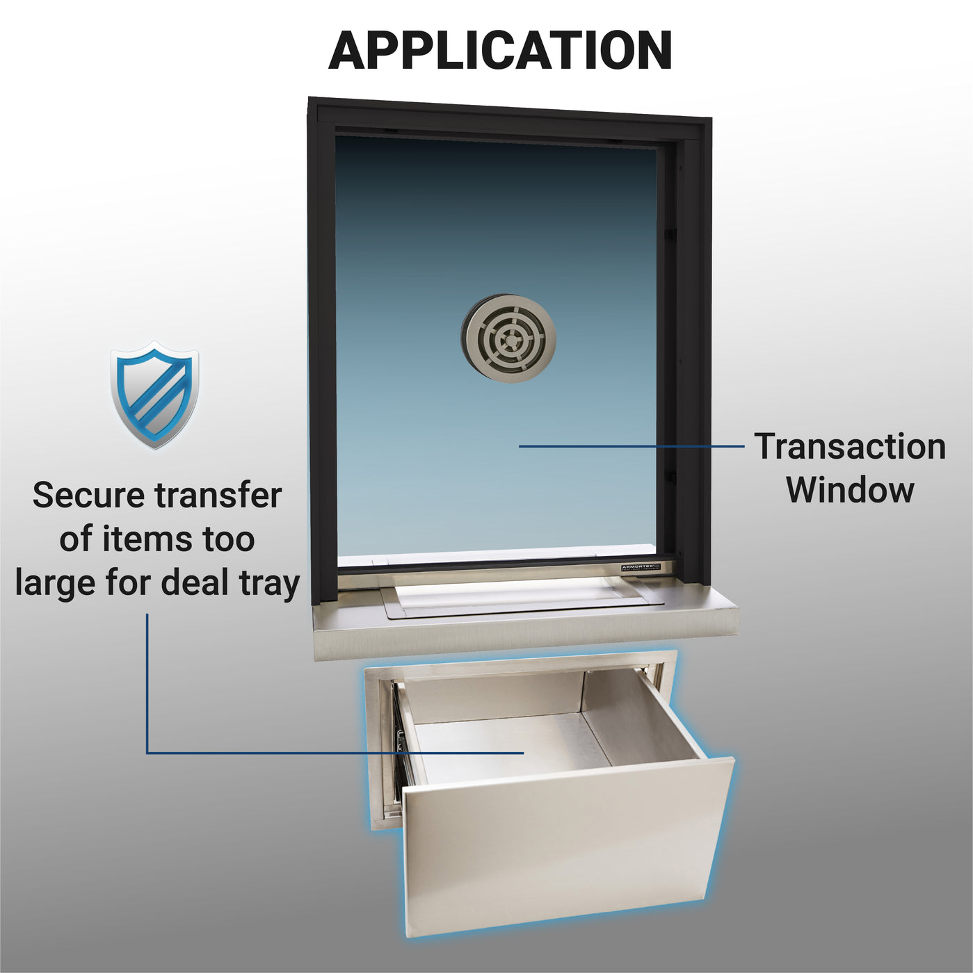 Armortex SS10D Large 10" Transaction Drawer — Covenant Security Equipment