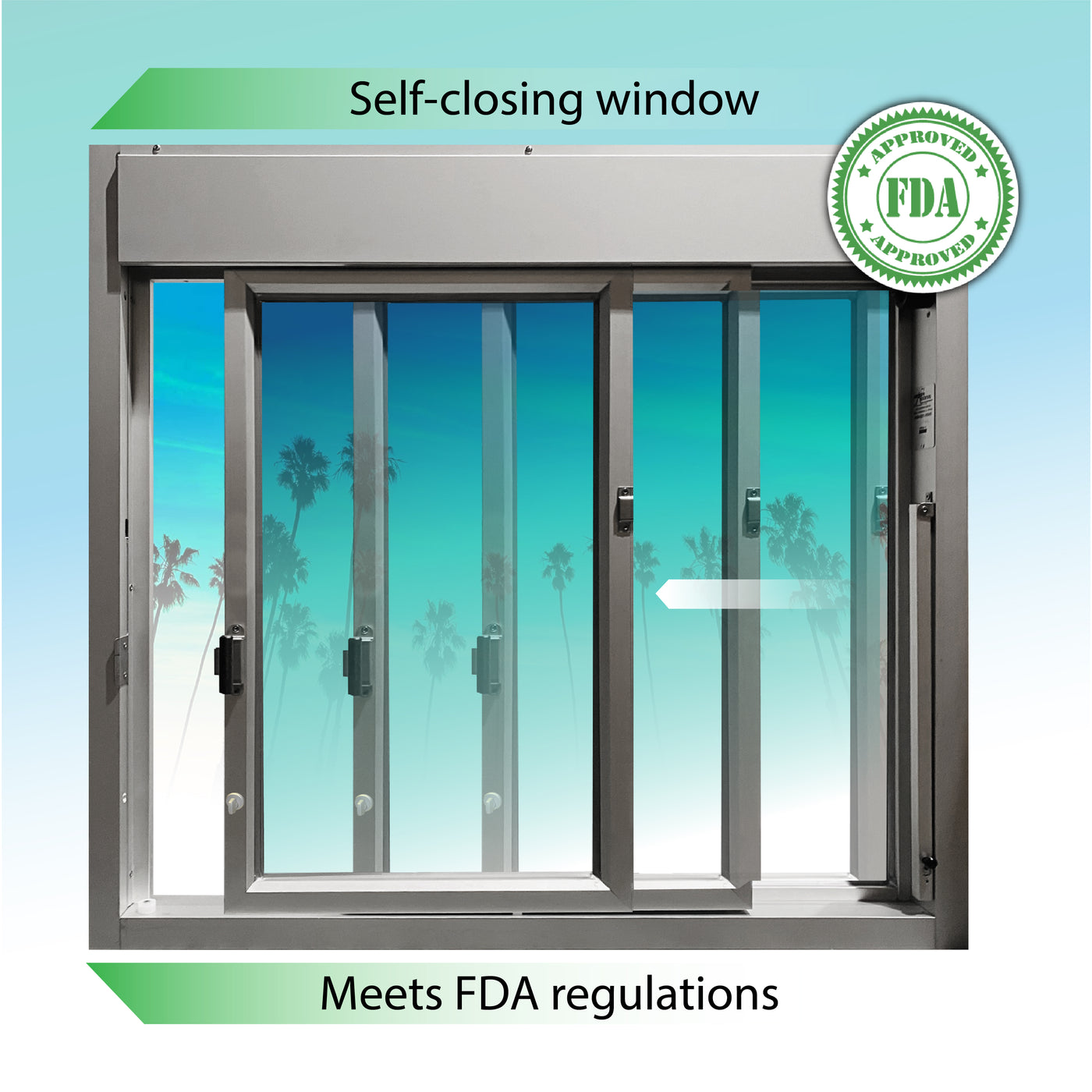 Ready Access 600 Insulated Low-E Self Closing Drive-Thru Slider Window ...