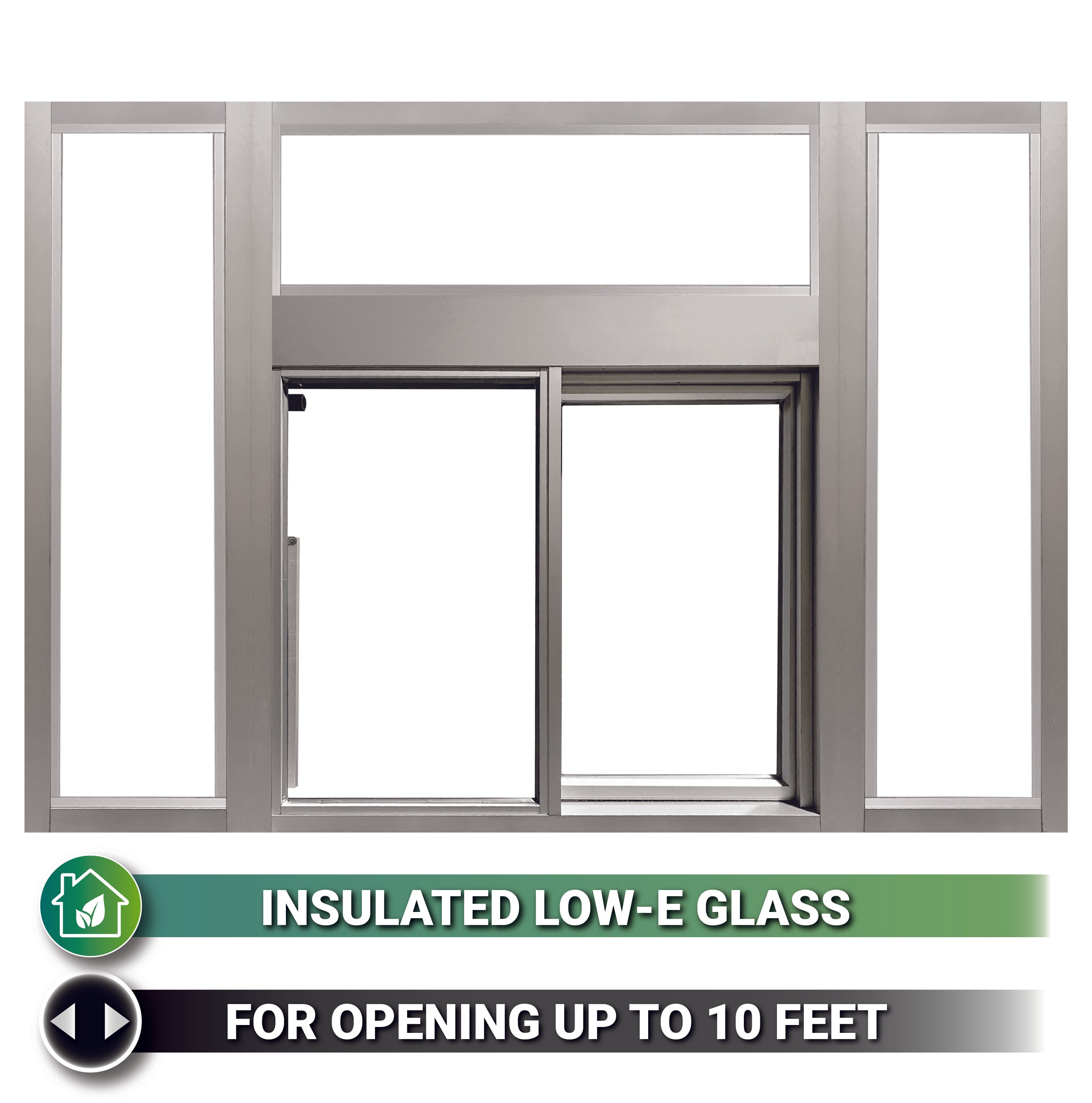 Ready Access 600 Self Closing Drive-Thru Slider Window with Transom an ...