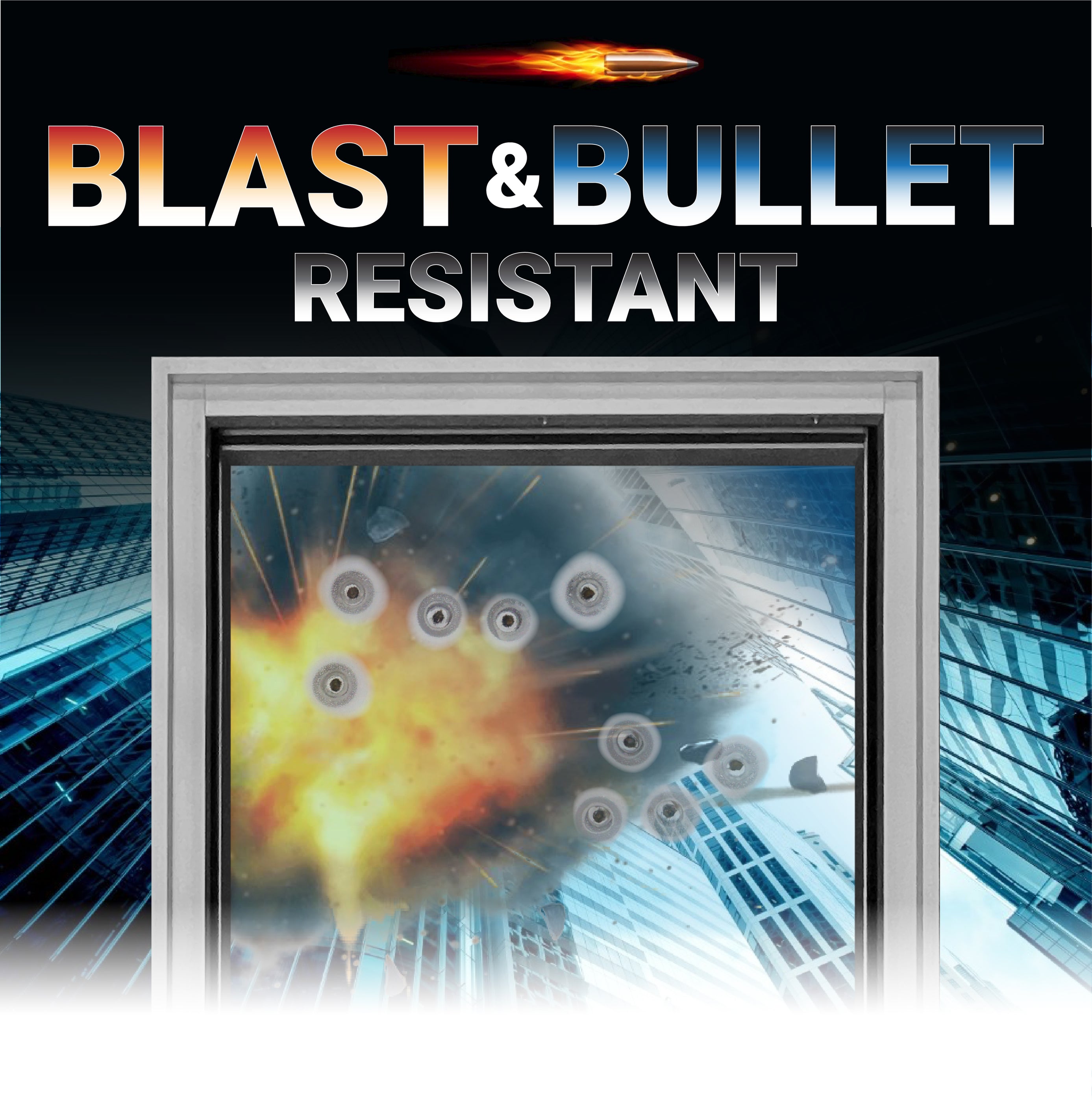 Bullet and Blast Resistant Fixed Interior Aluminum Window | 300 Series ...