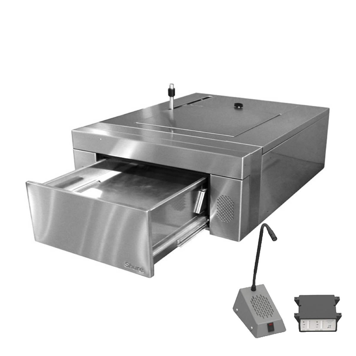 ShureSafe Bullet Resistant Extended Secure Transaction Drawer with Int ...