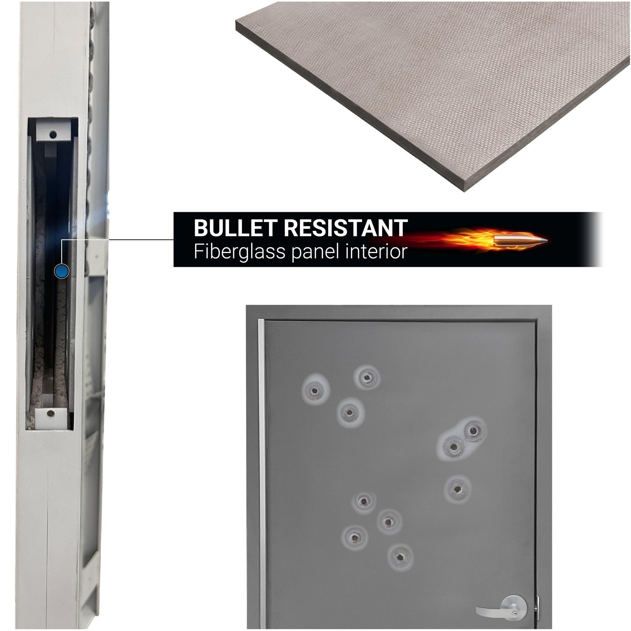 Bullet Resistant Metal Interior Door with Multiple Window Options ...