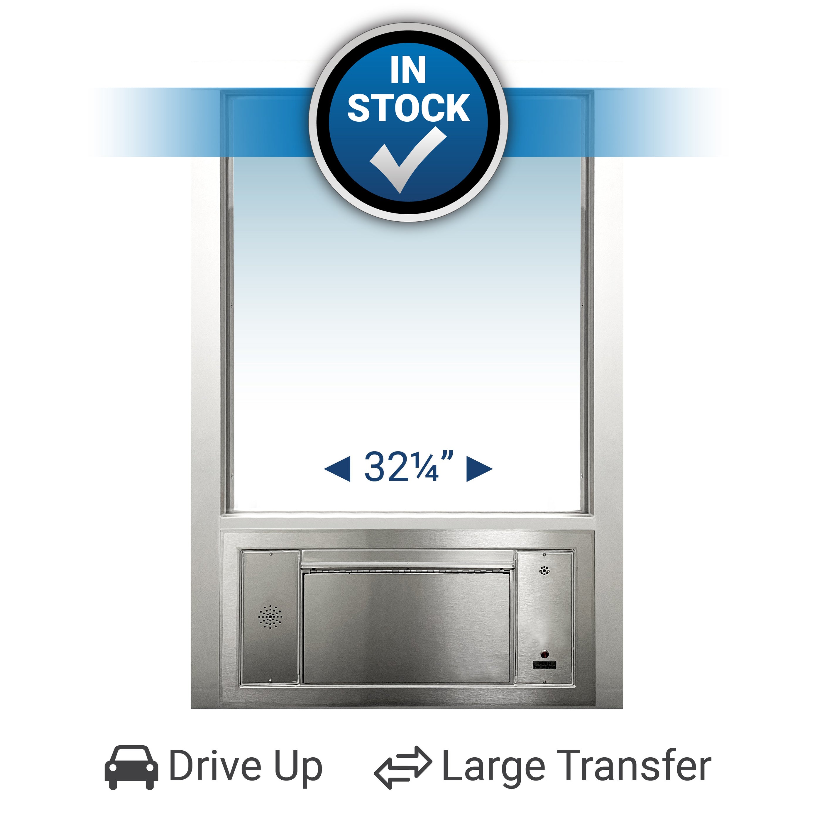 Large Transfer Drive-thru Transaction Window Station | 32-1/4" (W) x 49 ...