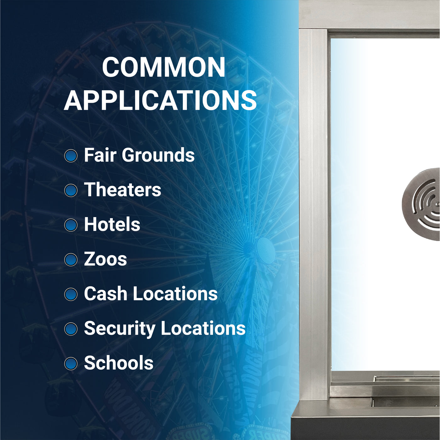 Quikserv TW-9329-CX Ticket Window | Bullet Resistant | Deal Tray ...