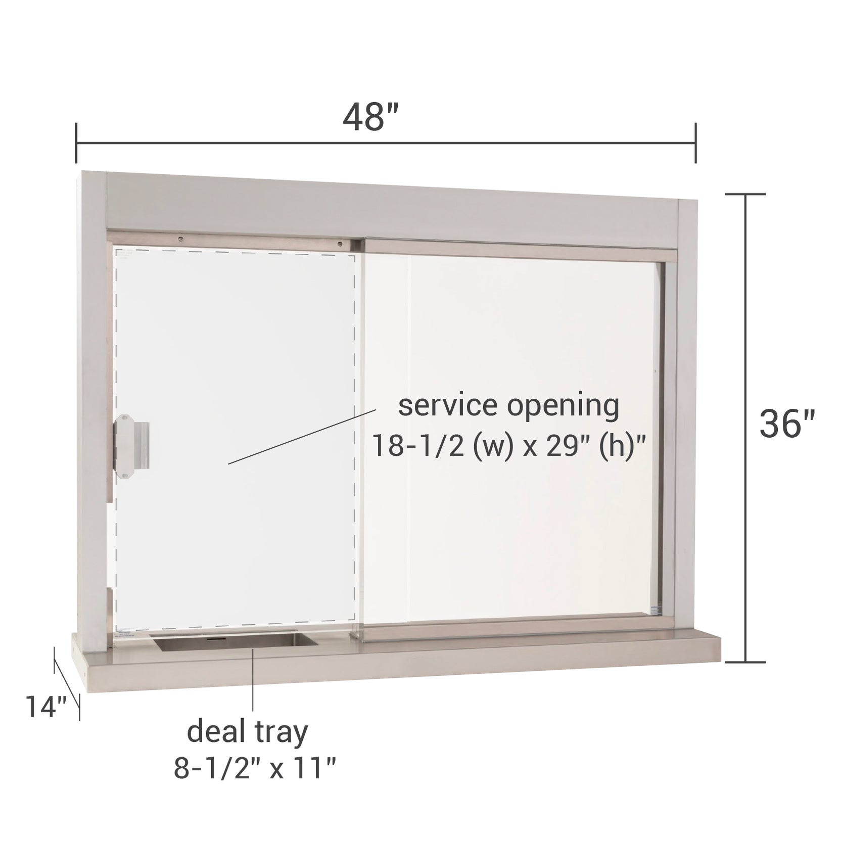 Self-Closing Slider and Ticket Window Combo | CSE-QS-STW-4836 ...