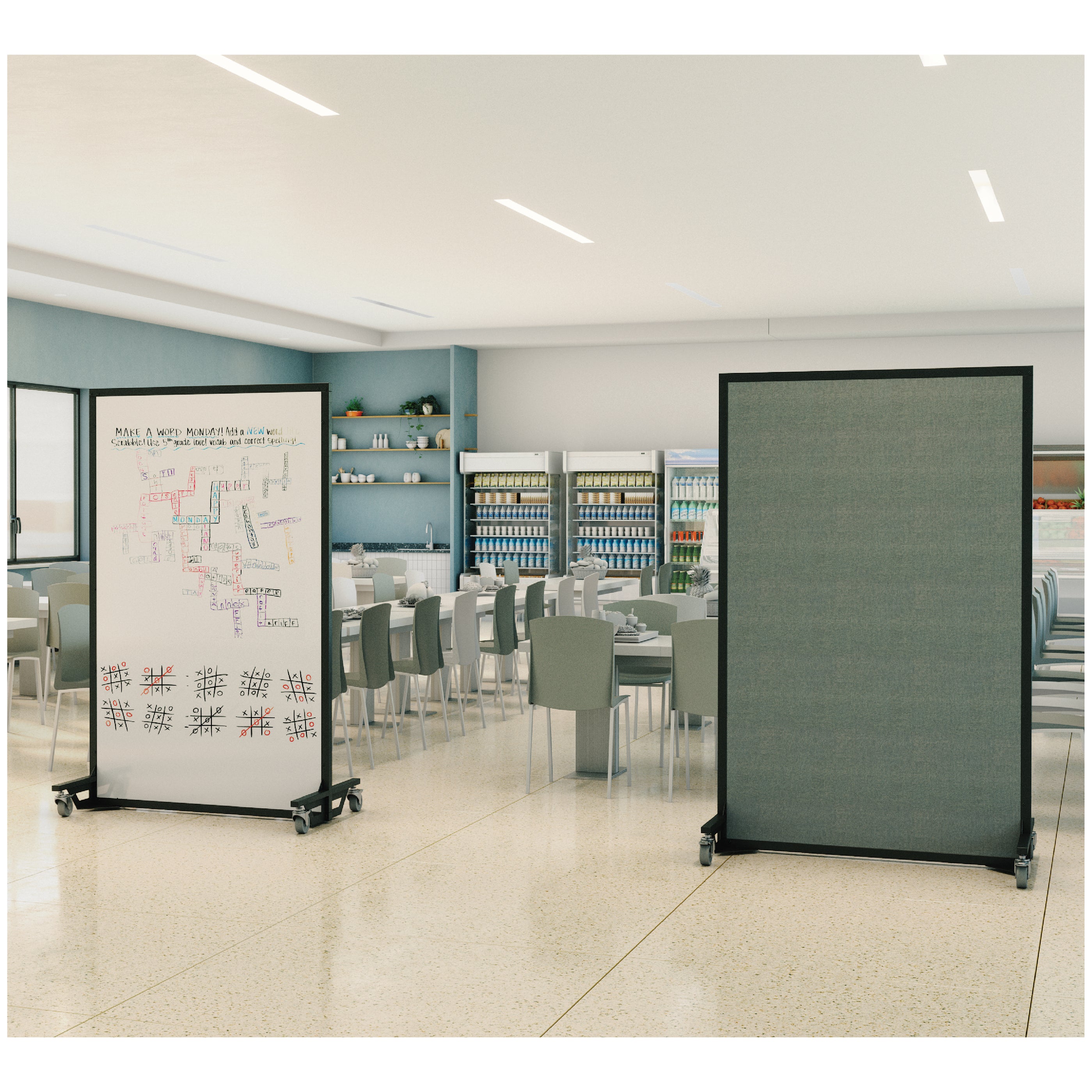 Screenflex Multi-Purpose Ballistic Room Divider on Wheeled Casters | U ...