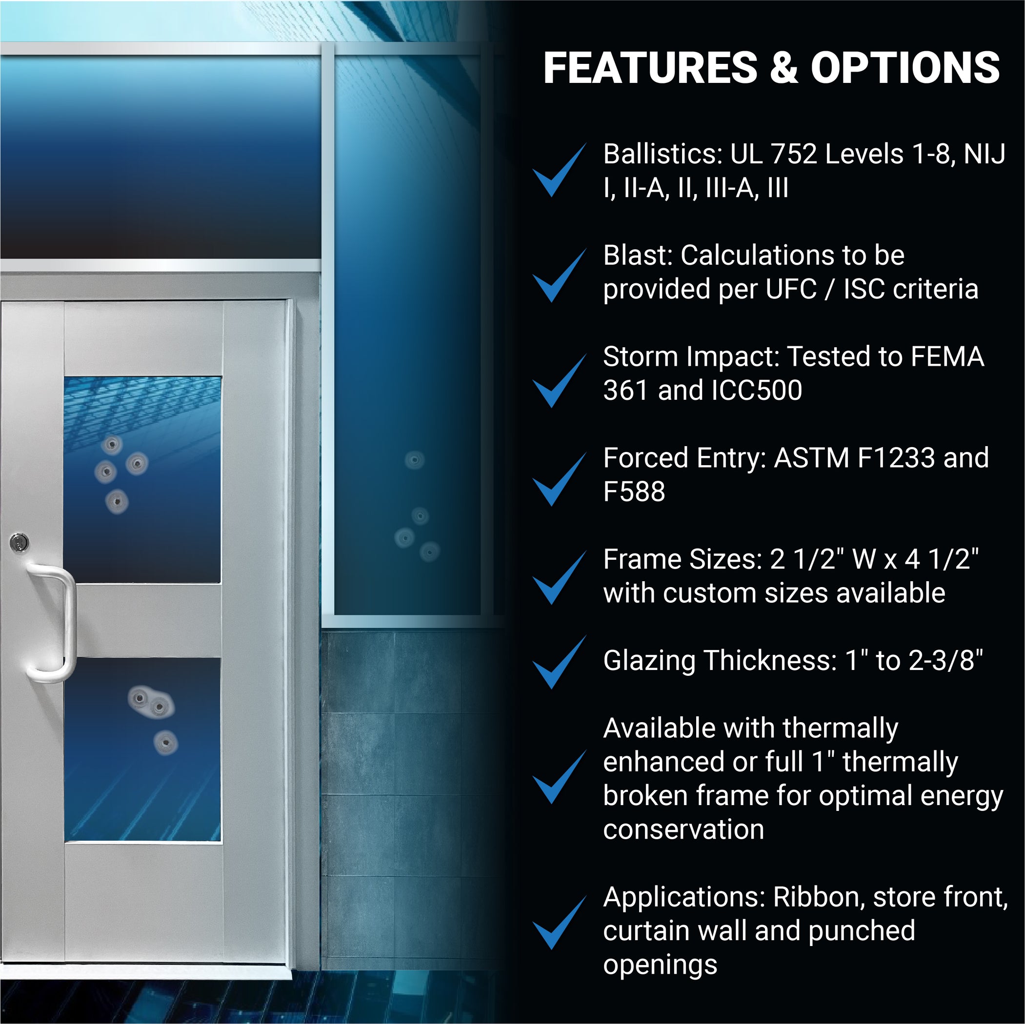 Bullet Resistant Storefront Curtain Wall — Covenant Security Equipment