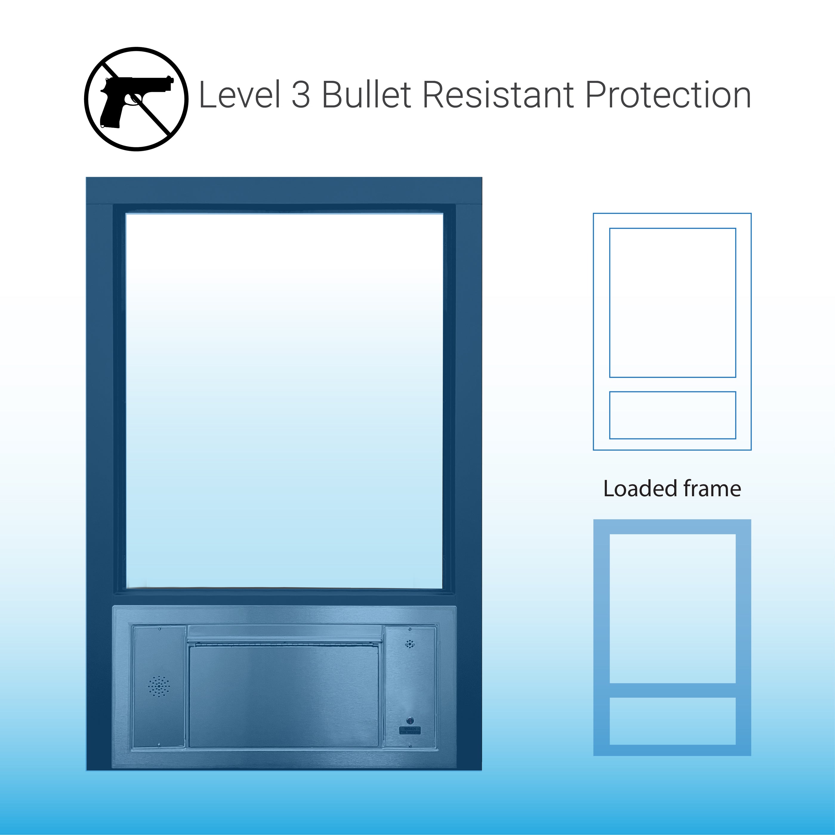 Large Transfer Drive-thru Transaction Window Station | 32-1/4" (W) x 49 ...