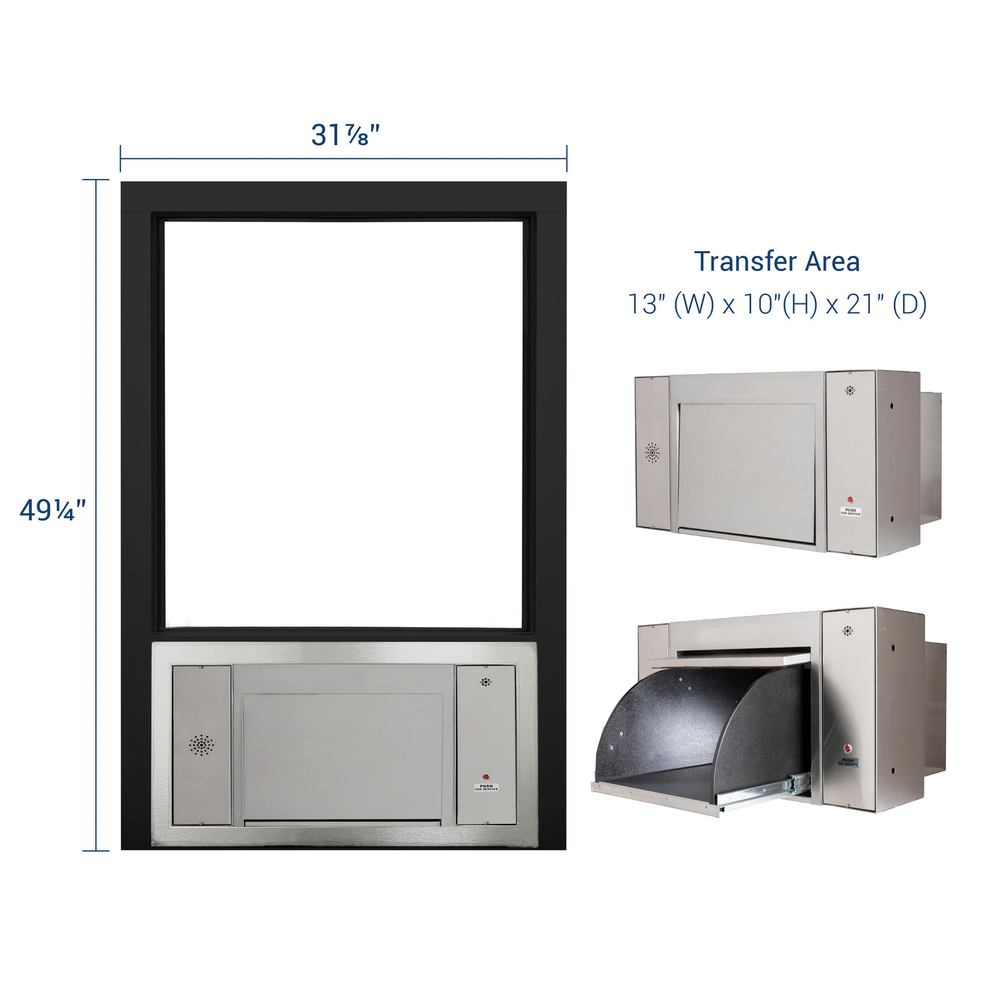 12S Extra Large Transfer Drive-thru Transaction Window Station | 32 ...