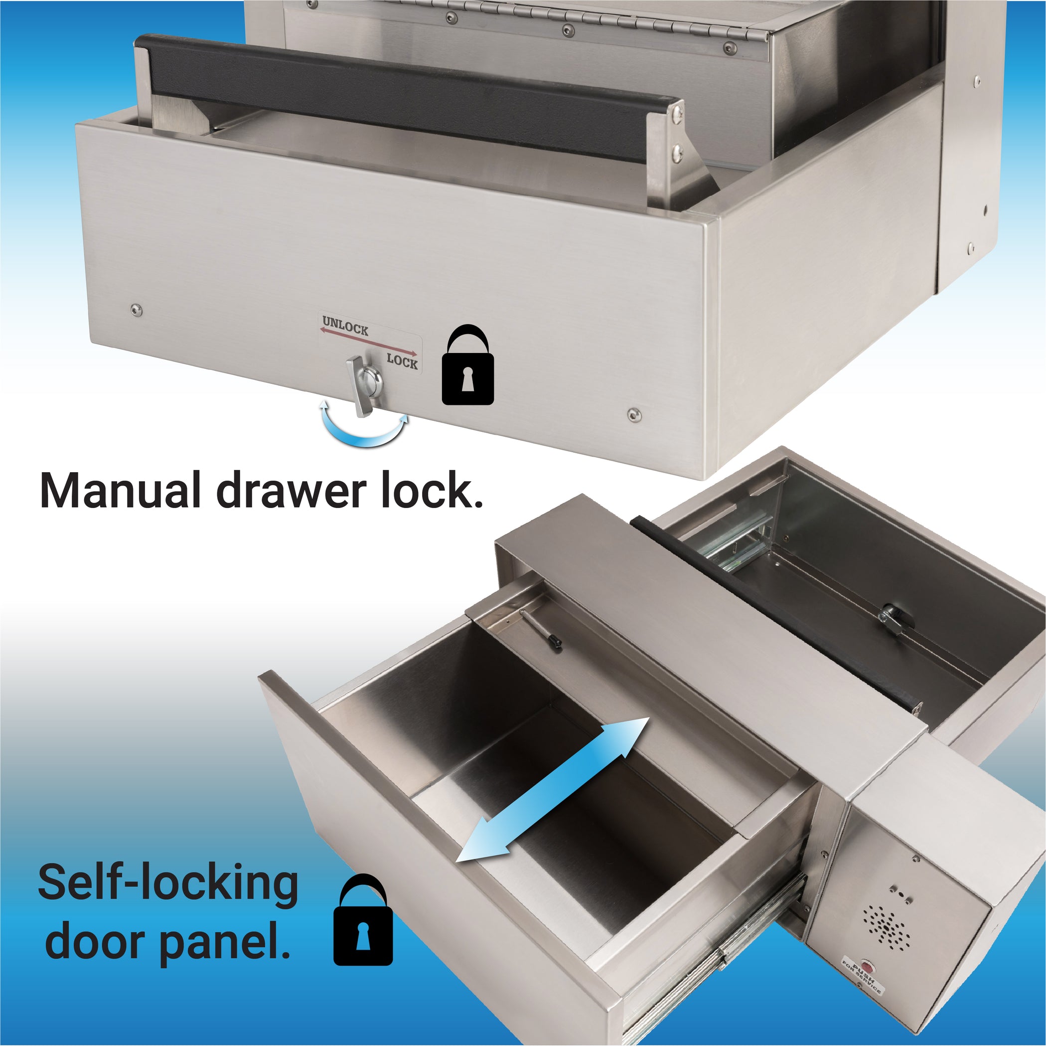 Large Walk Up Dual Purpose Transaction Drawer with Speaker | CSE-QS-QST ...
