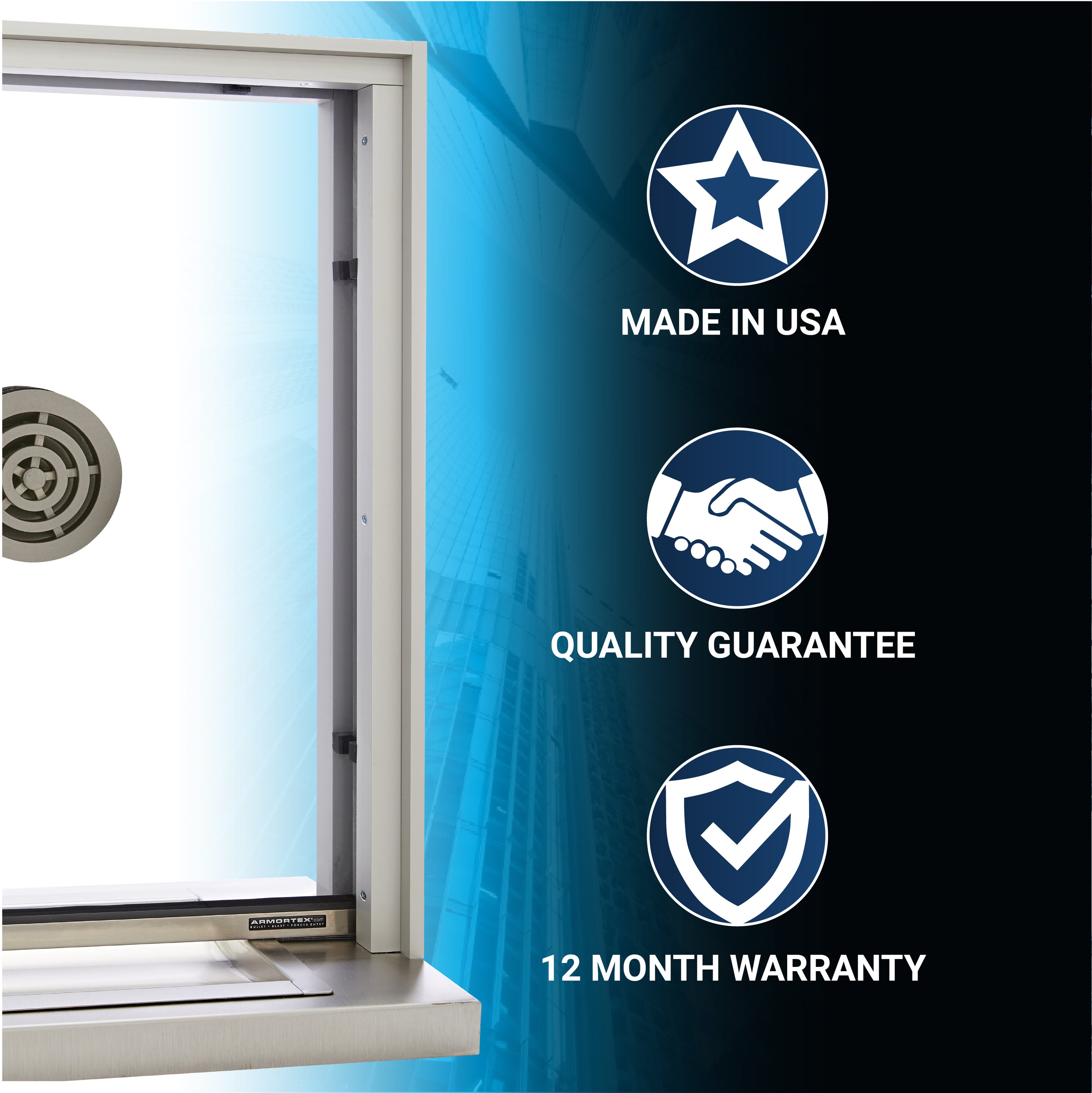 Armortex Maximum Security Transaction Ticket Window | Customizable Opt ...