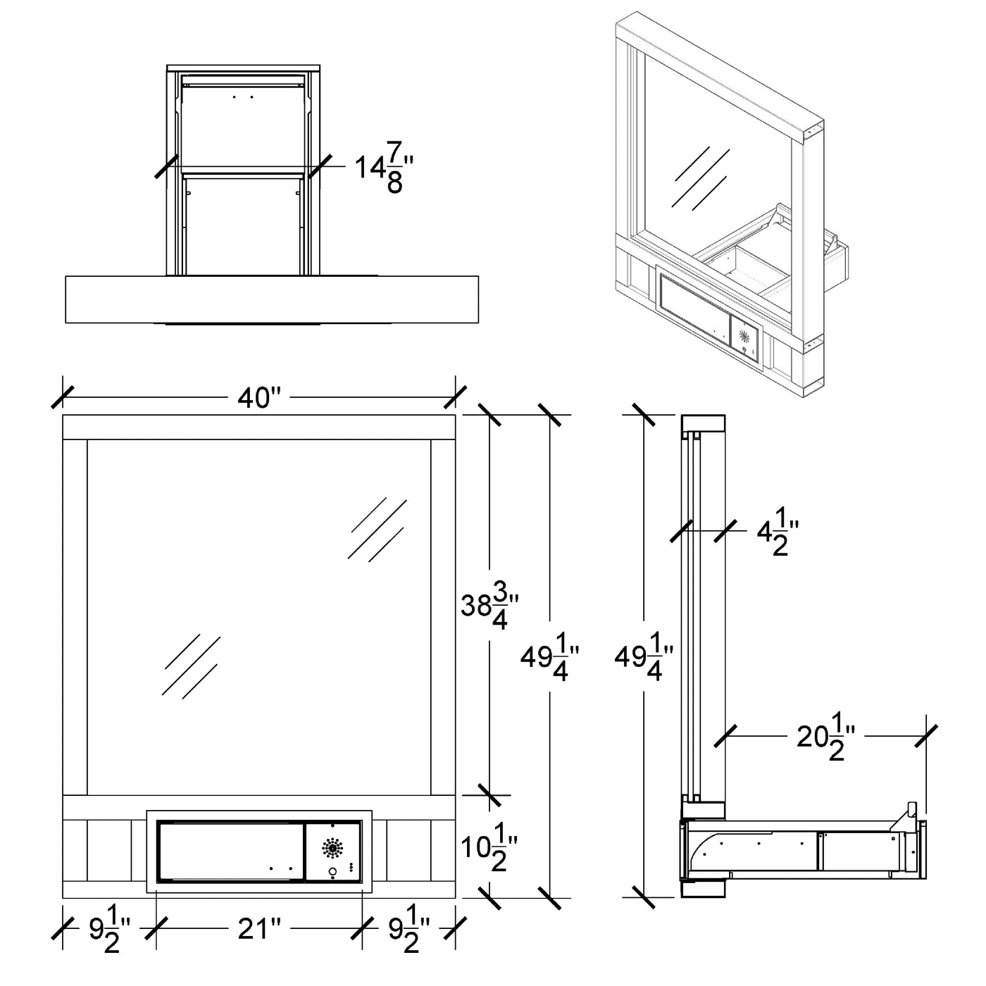 619S Medium Transfer Drive-thru Transaction Window Station | 40" (W ...