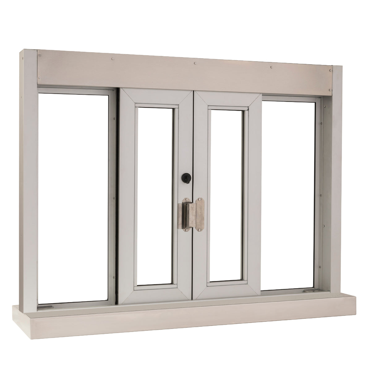 Quikserv Bi-parting Self Closing Drive Thru Window With Shelf | 42" (W ...